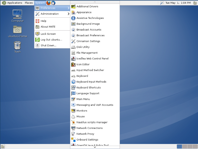 MATE Desktop Screenshots in Ubuntu 12.04(Precise)